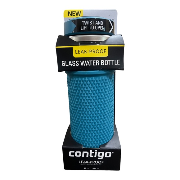 Contigo | Kitchen | Glass Water Bottle Quicktwist Lid 2 Oz Juniper ...